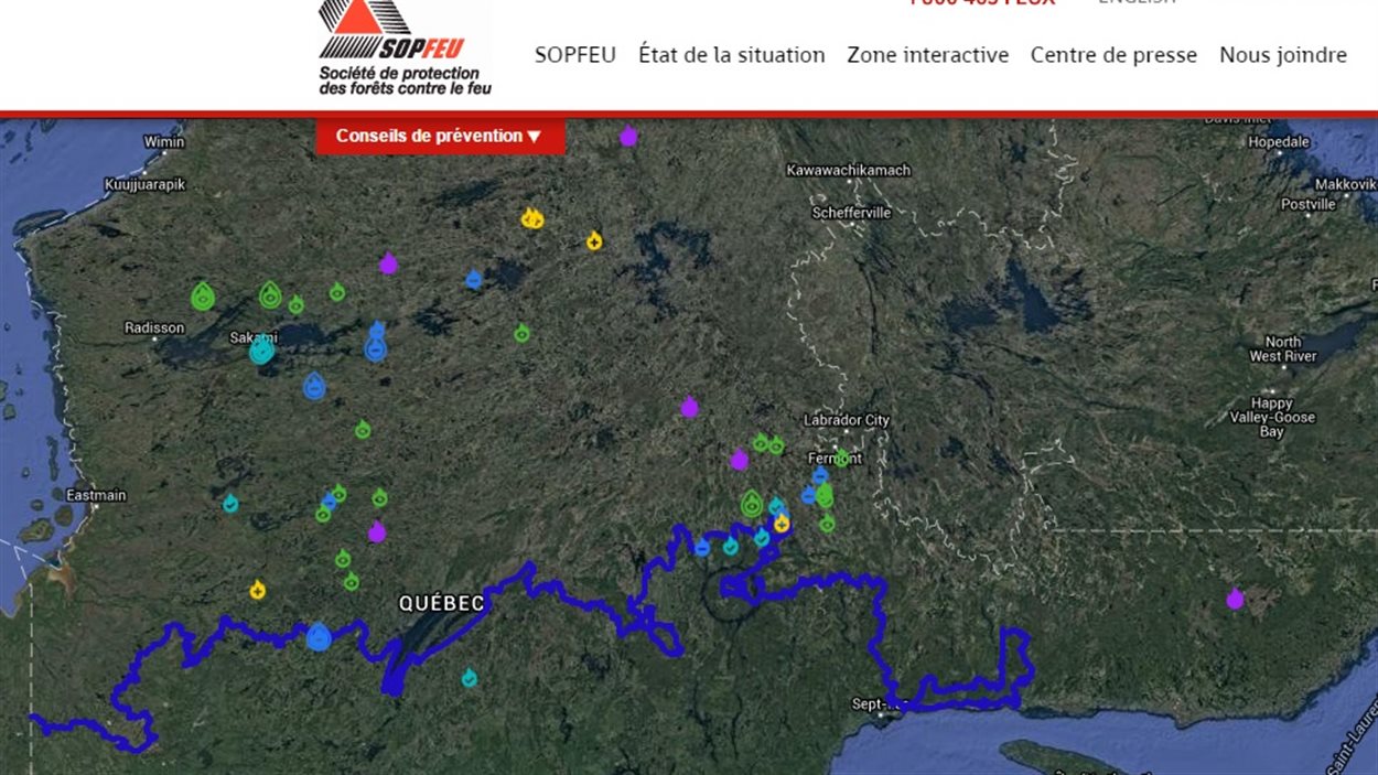 Les pompiers de la SOPFEU mobilisés dans le Nord-du-Québec | ICI.Radio ...